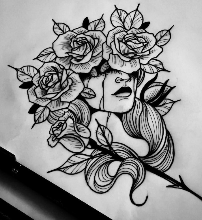 тату ескізи "Чорно-білі ескізи" - VeAn Tattoo