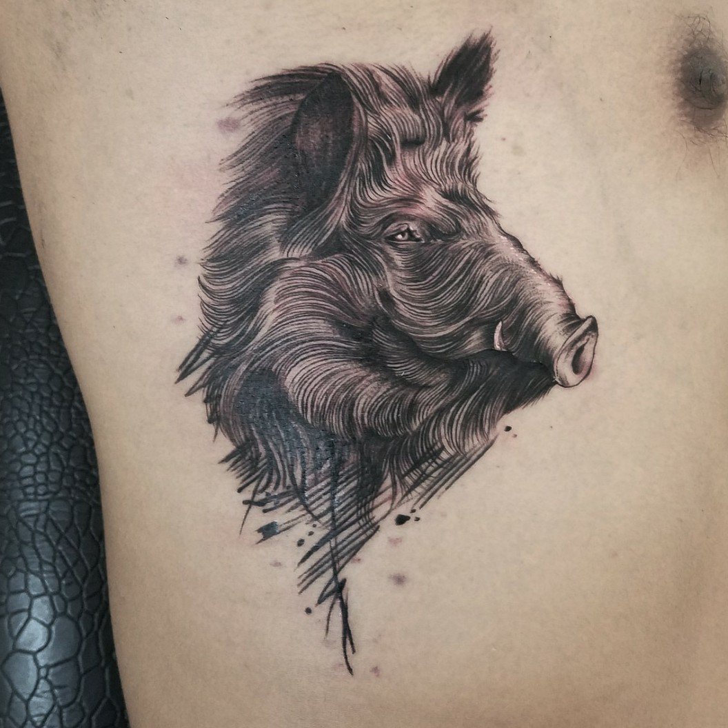Тату эскизы "Свинья" - VeAn Tattoo