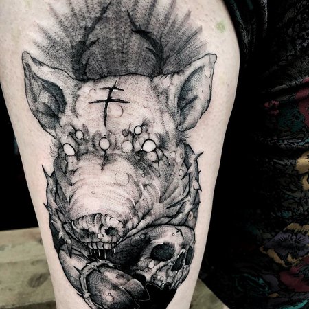 Тату эскизы "Свинья" - VeAn Tattoo