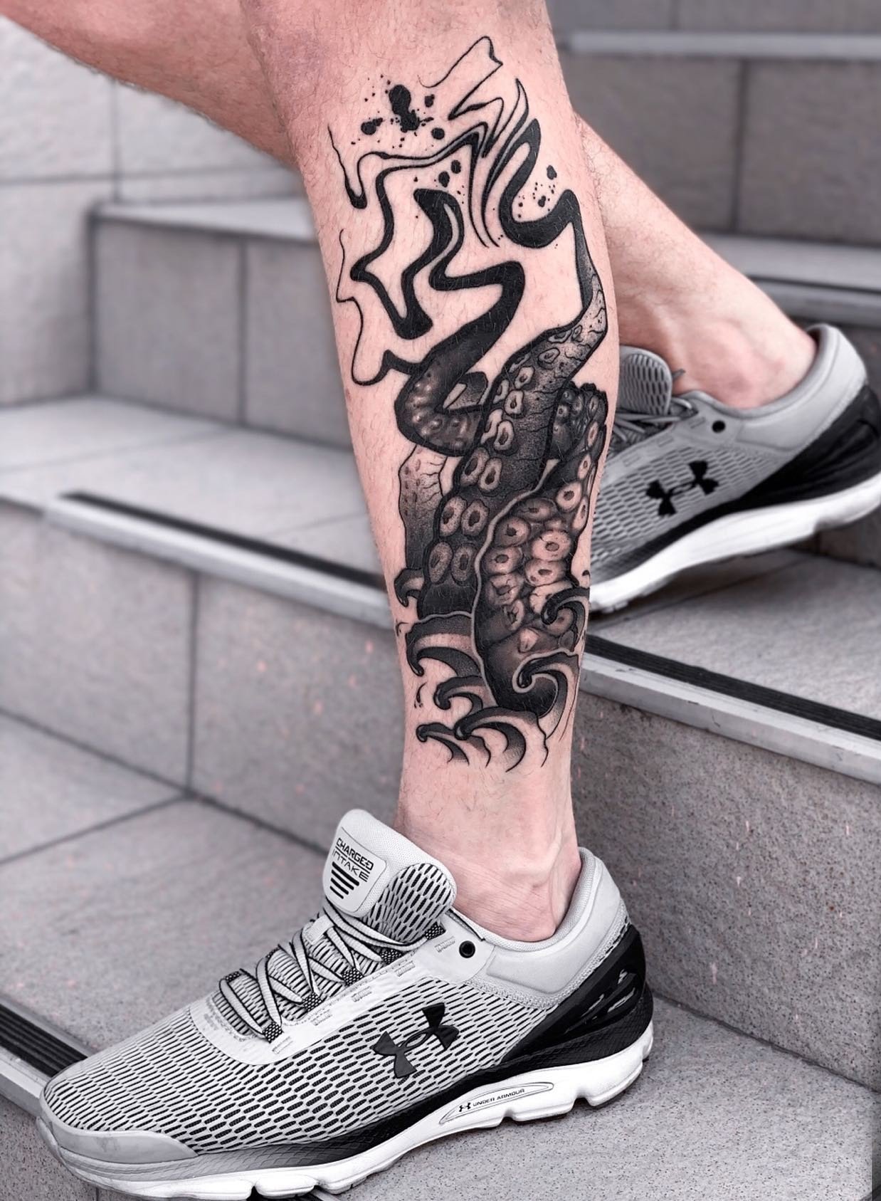 Эскизы, ФОТО тату для парней на всю ногу | VeAn Tattoo