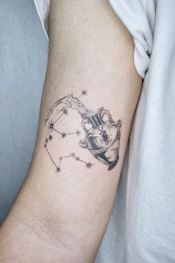 Тату знак Зодиака Водолей / значение, идеи / 35+ фото | VeAn Tattoo